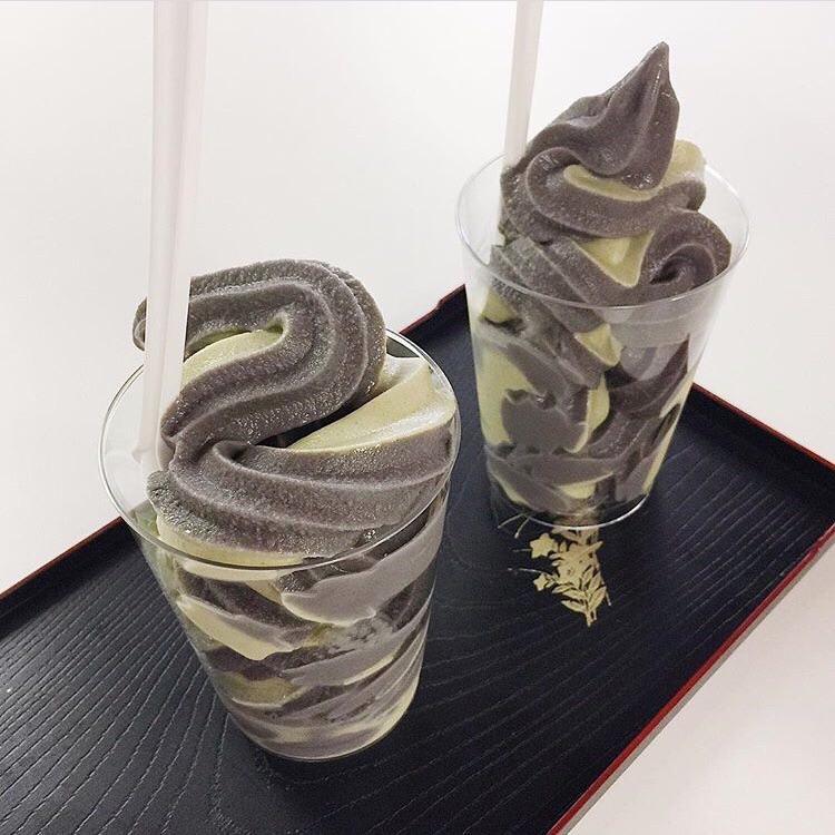 Black Sesame and Matcha Soft Serve [OC] [750x750] | Scrolller