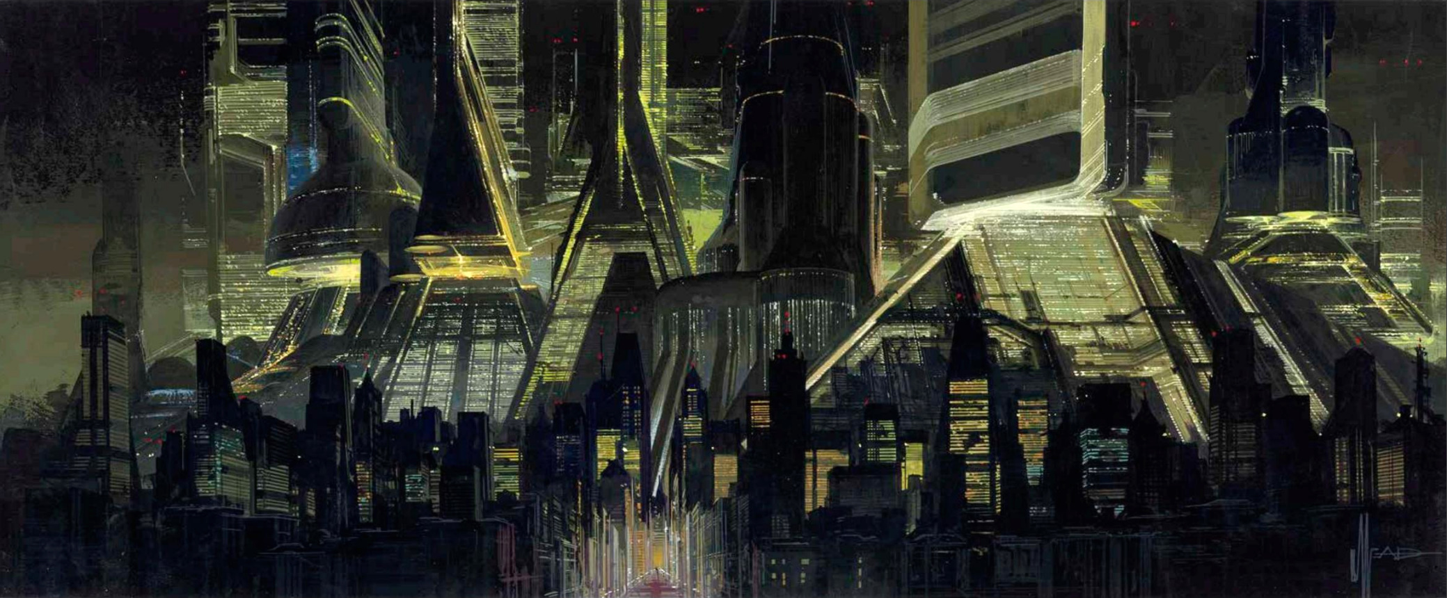 Blade Runner Concept Art By The Legendary Syd Mead 1981 Scrolller