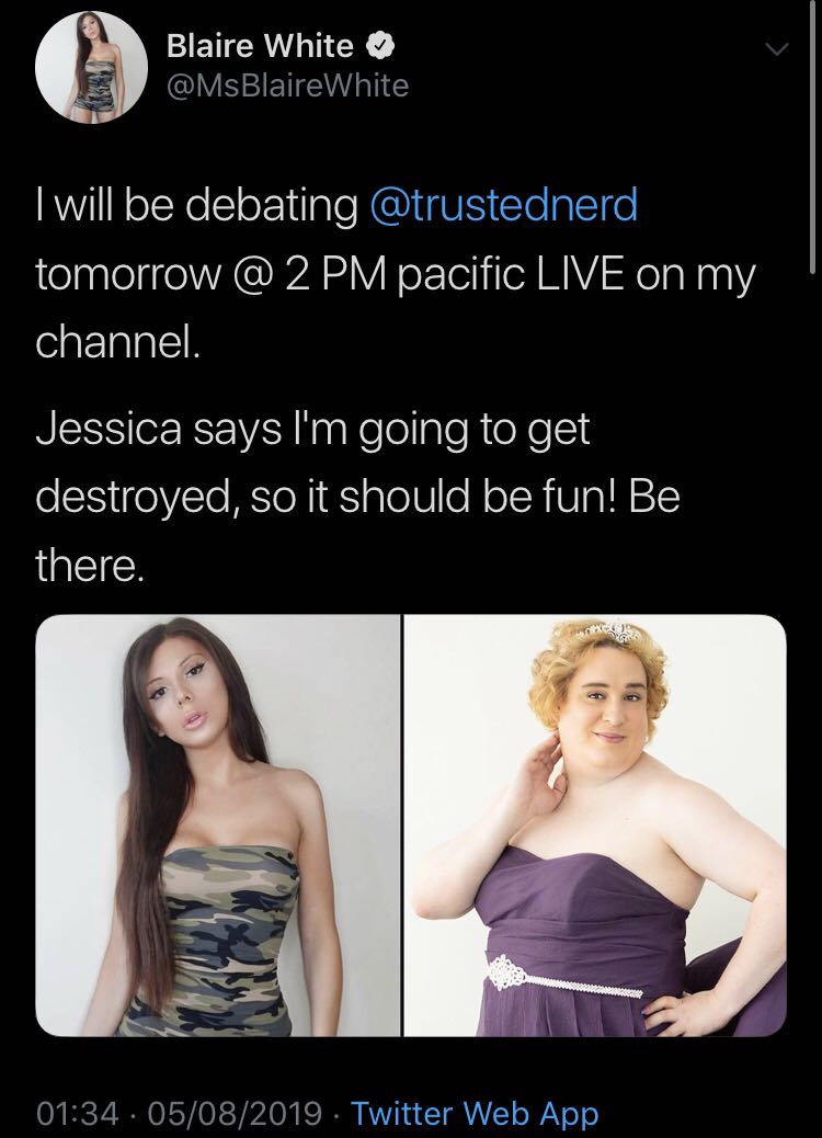 Blaire White to debate Jessica Yaniv | Scrolller