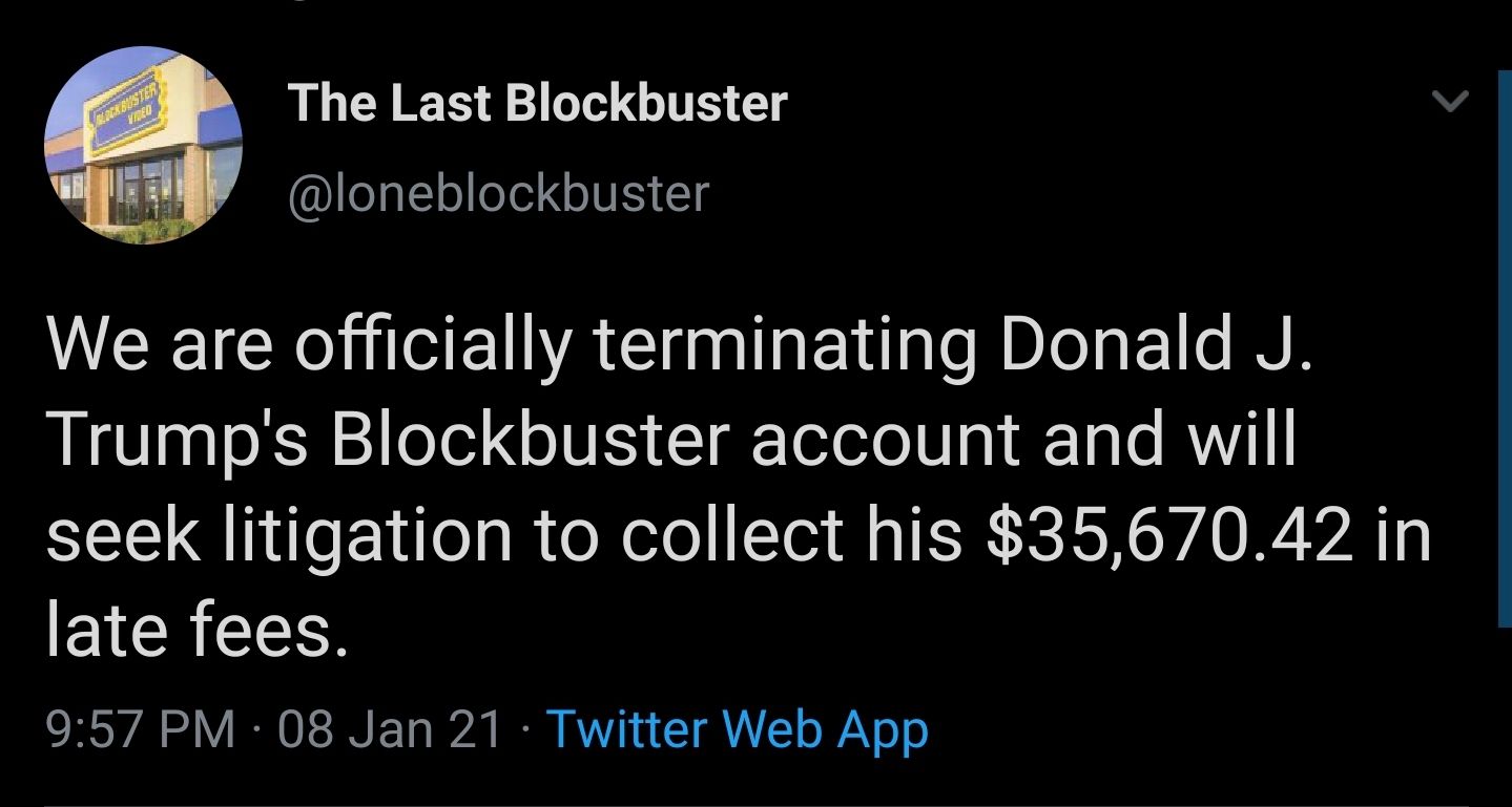 Blockbuster isn't messing around | Scrolller