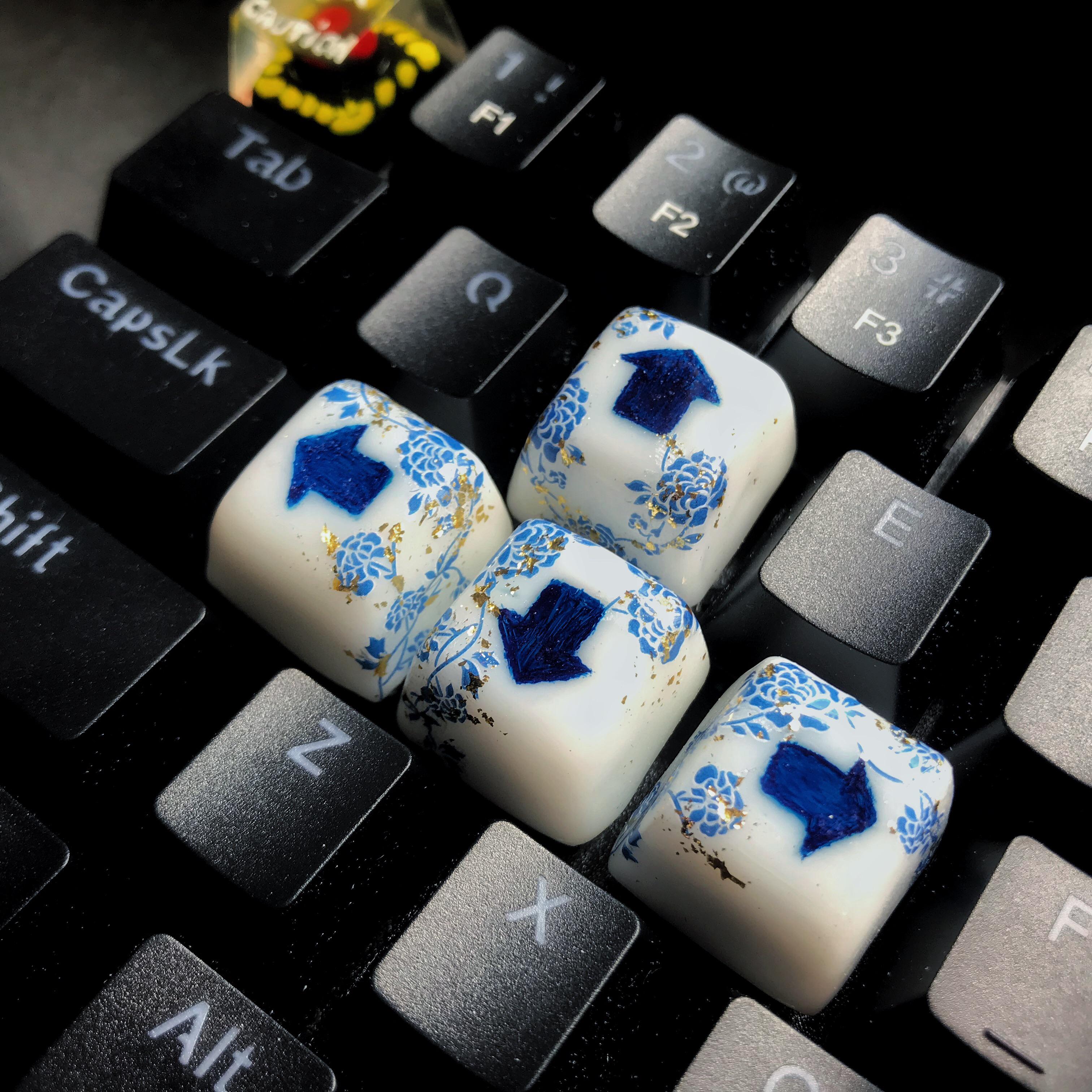 Blue Porcelain Arrow Artisan Keycap that i just made 🥰 | Scrolller