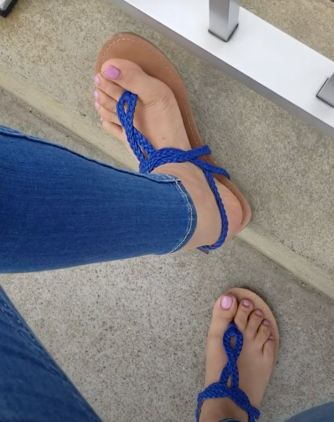 Blue Thong Sandals | Scrolller