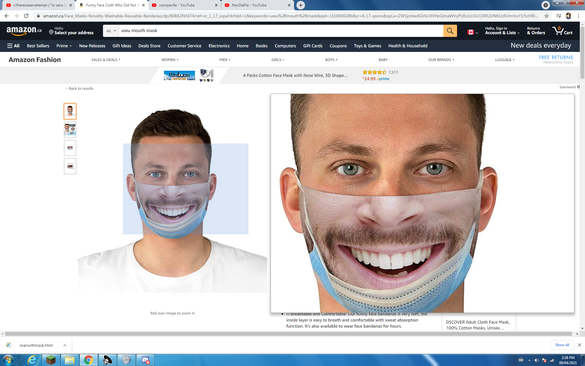 Blursed facemask | Scrolller