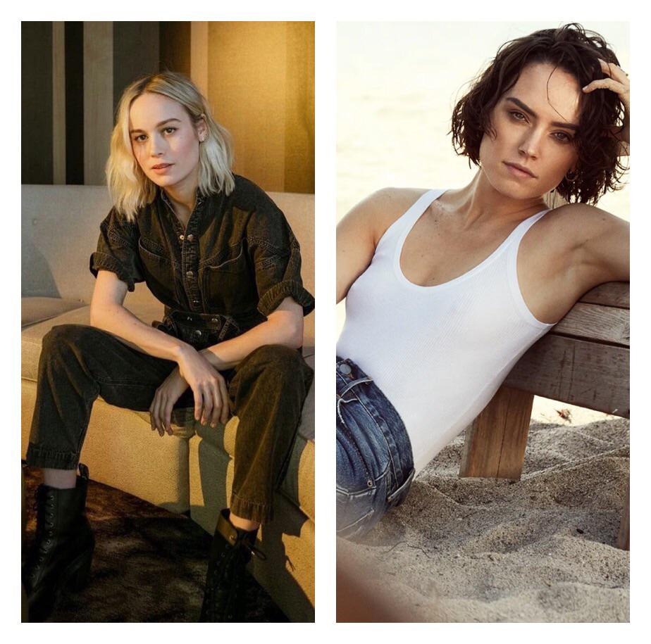 Brie Larson and Daisy Ridley both rocking the tomboy look | Scrolller
