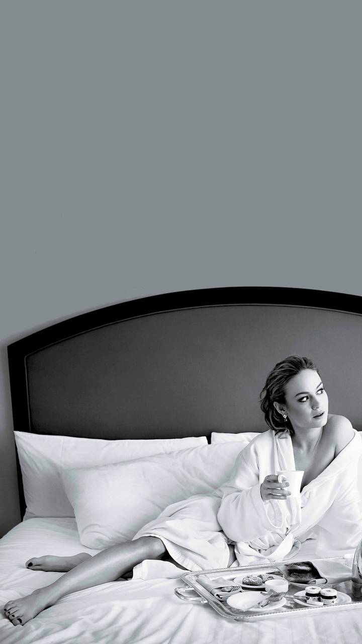 Brie Larson waiting for the cameras to start rolling on her first gangbang shoot | Scrolller