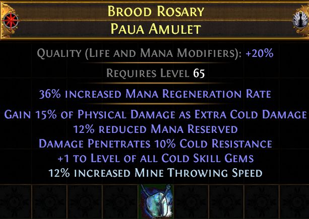 Brood Rosary Paua Amulet, my first completed craft | Scrolller