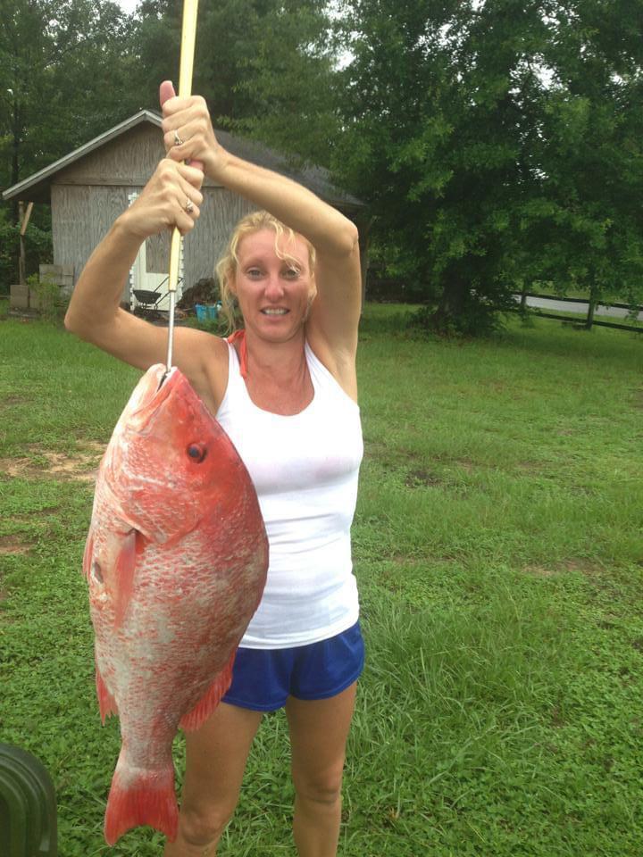 Brooke and her big red snapper. | Scrolller