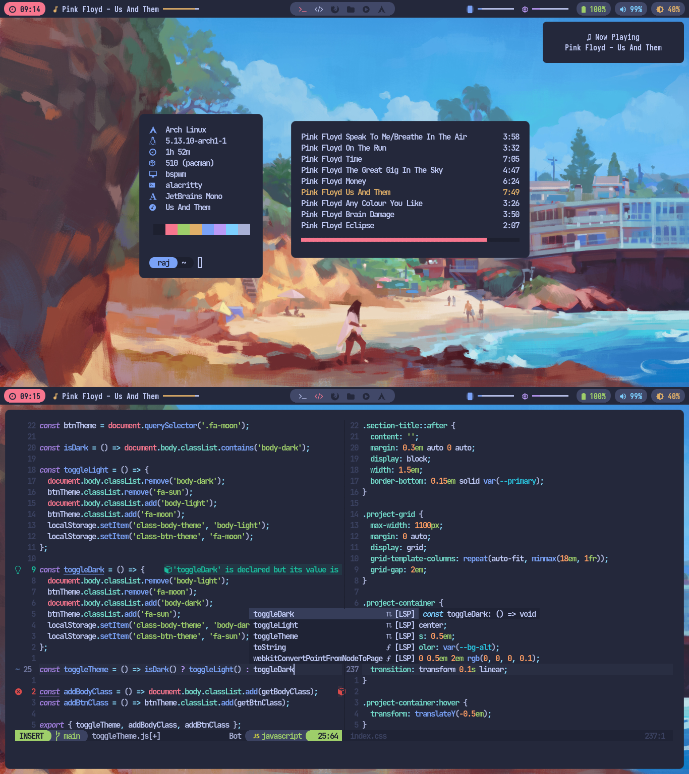[bspwm] us and them | Scrolller