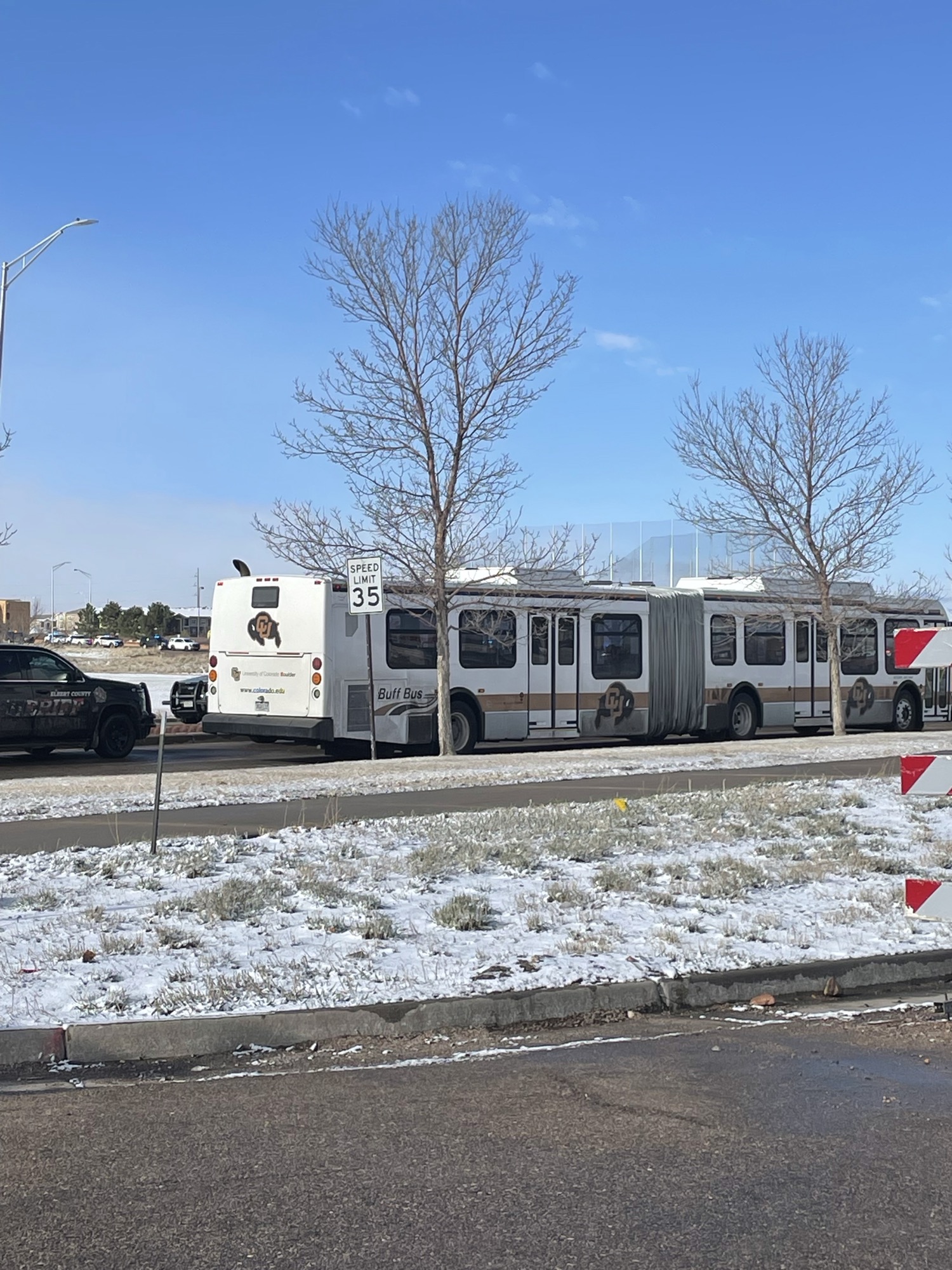 Buff bus good: buff bus participating in procession for Officer Talley. | Scrolller