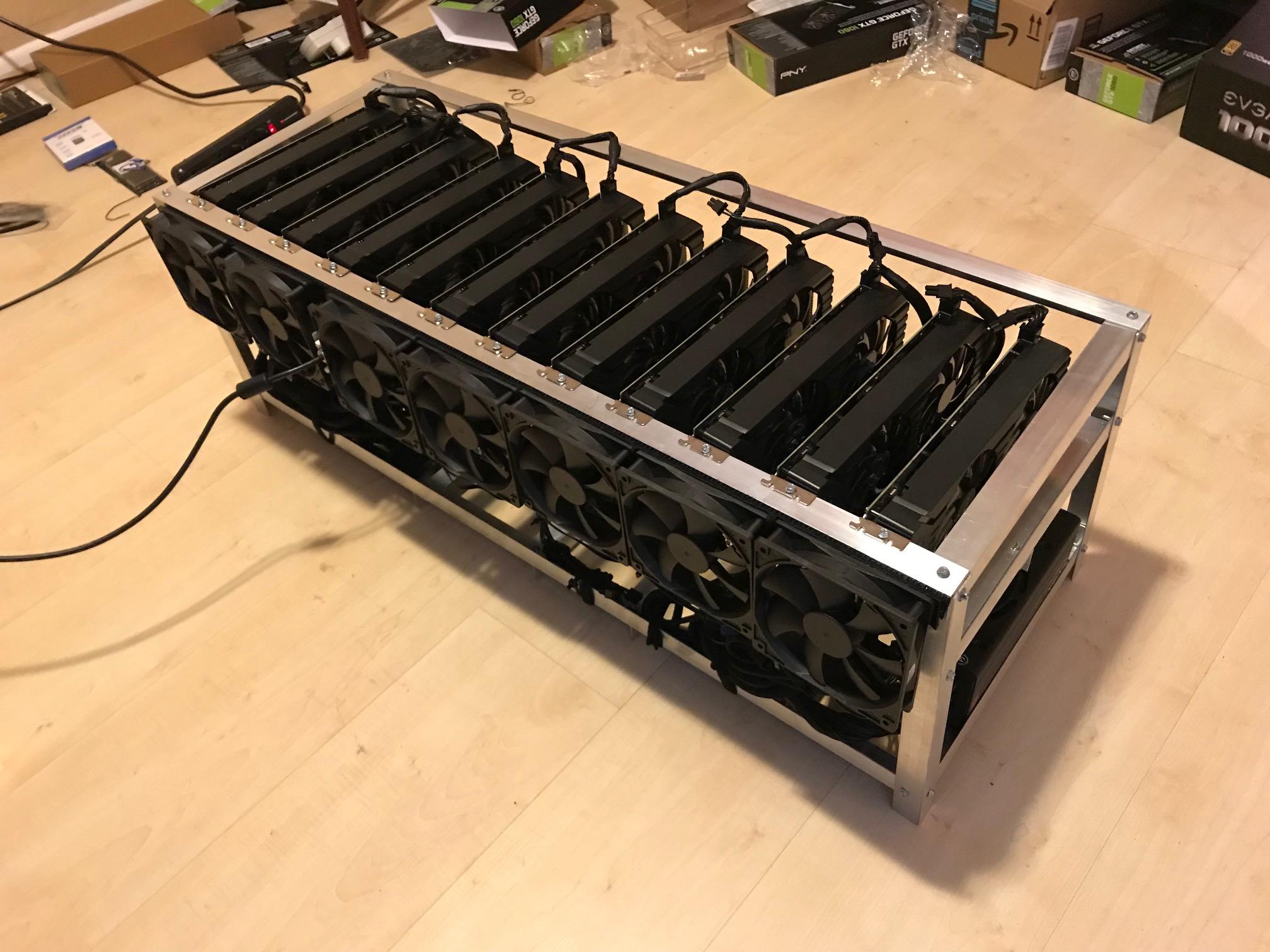 Built a 12 GPU Mining Rig Frame | Scrolller
