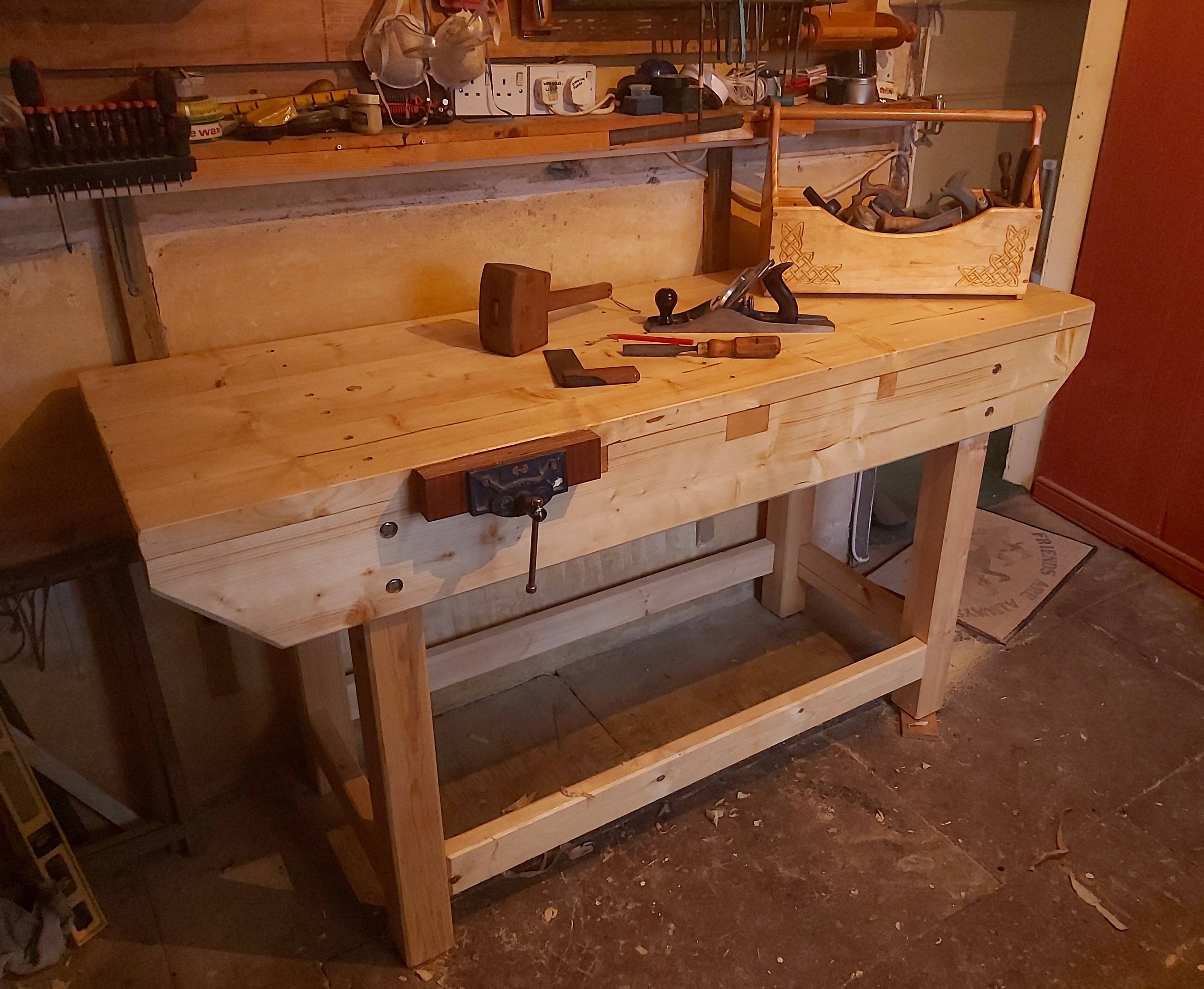Built my first workbench using only hand tools, plenty of mistakes and lessons learned. Got a ...