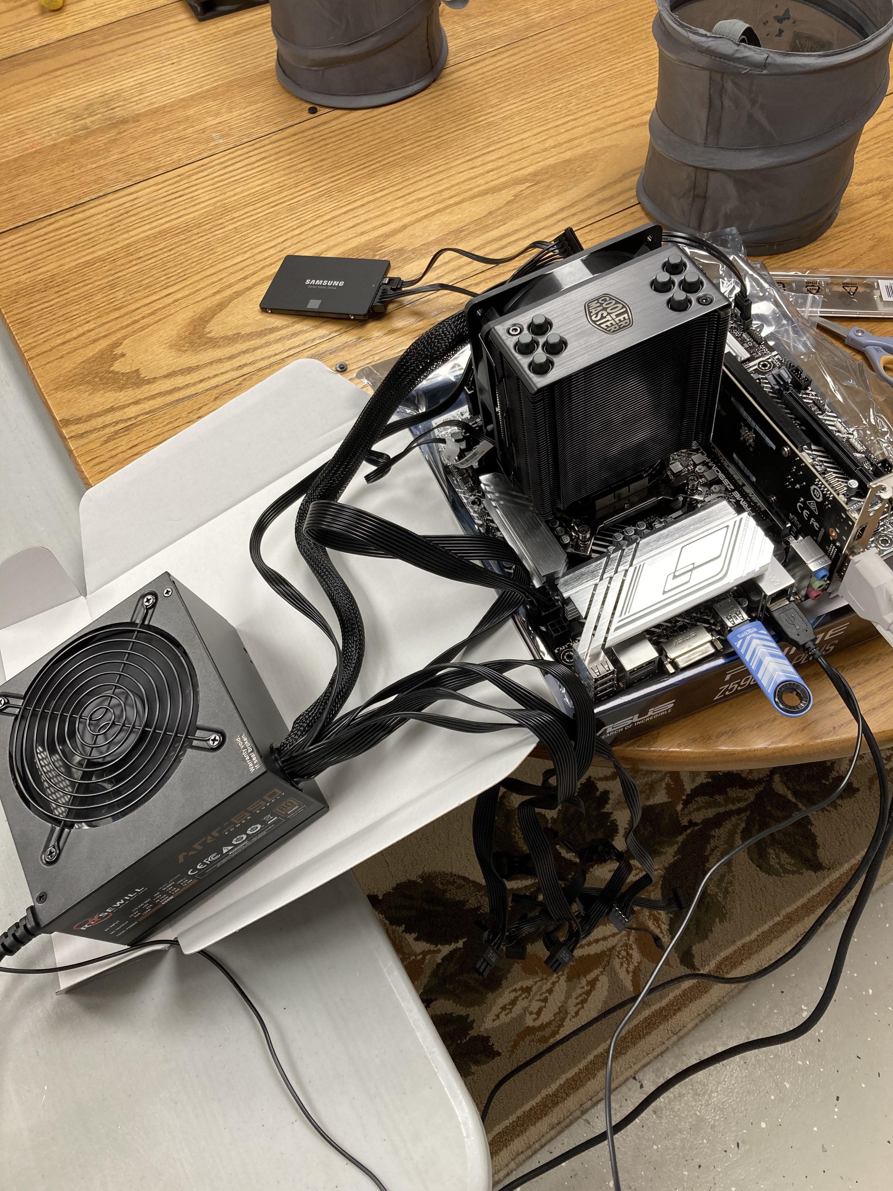 Built my girlfriends first computer, now all she needs is a case and a decent gpu! | Scrolller