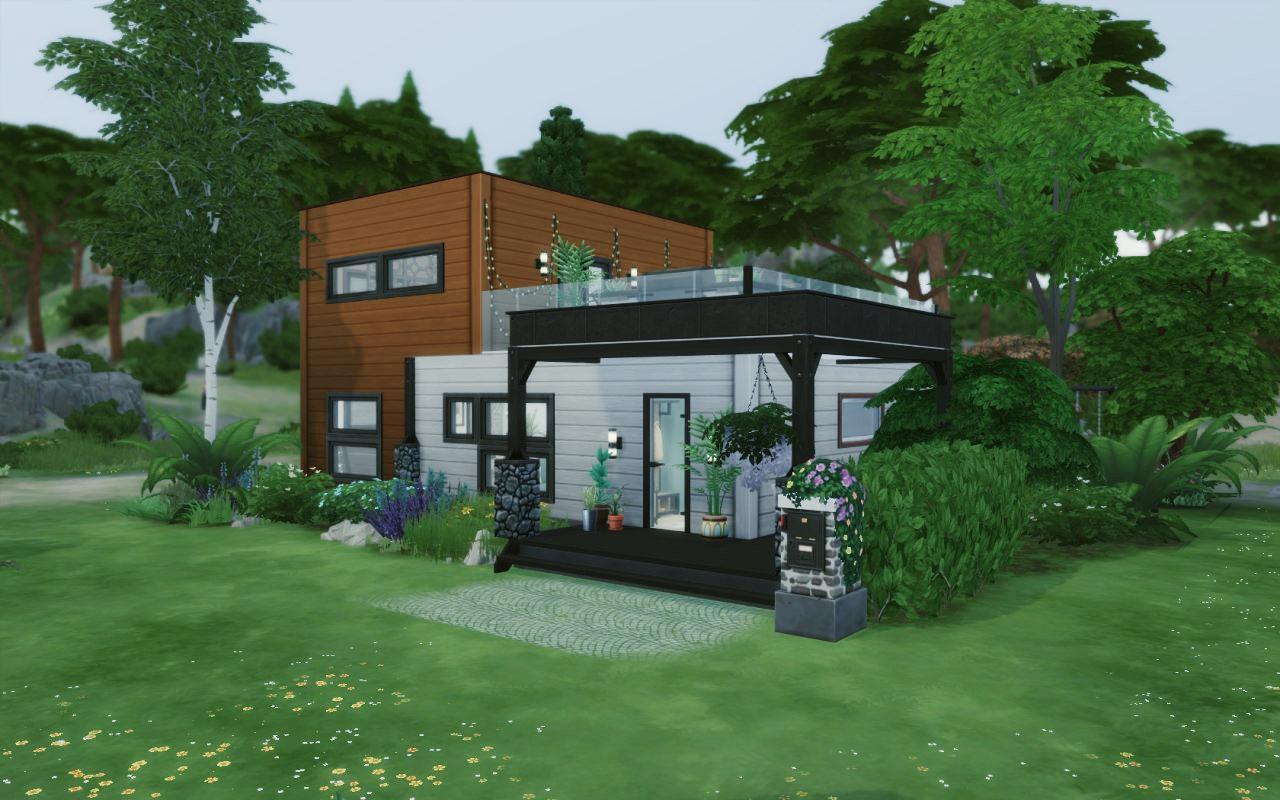 Built this cozy modern house using a floor plan, which is the only way I can build something ...