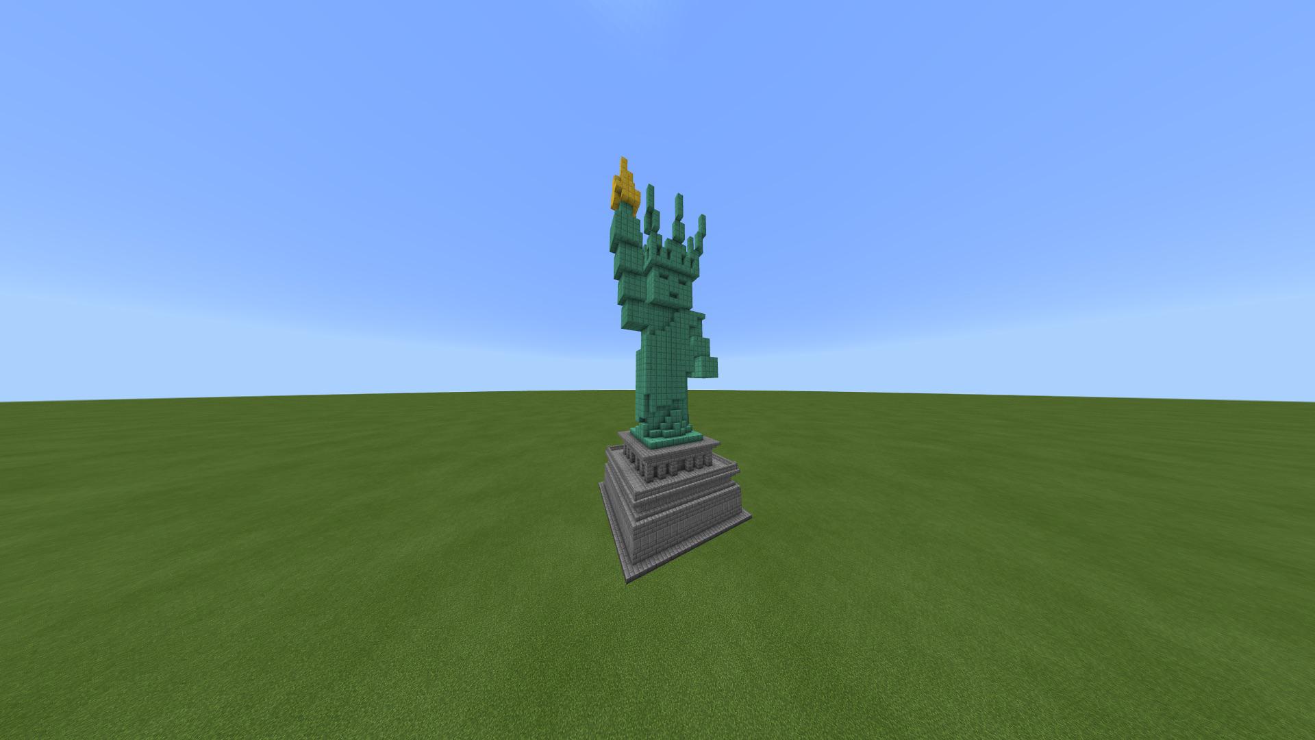 Built this little Statue of Liberty but in Minecraft form! | Scrolller