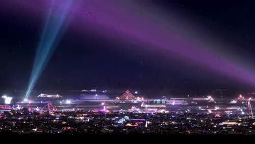 Burning Man at night | Scrolller