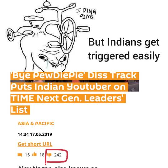 But Indians get triggered easily | Scrolller