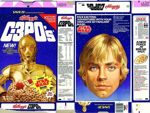 C3PO’s cereal with the mask on the back of the box. | Scrolller