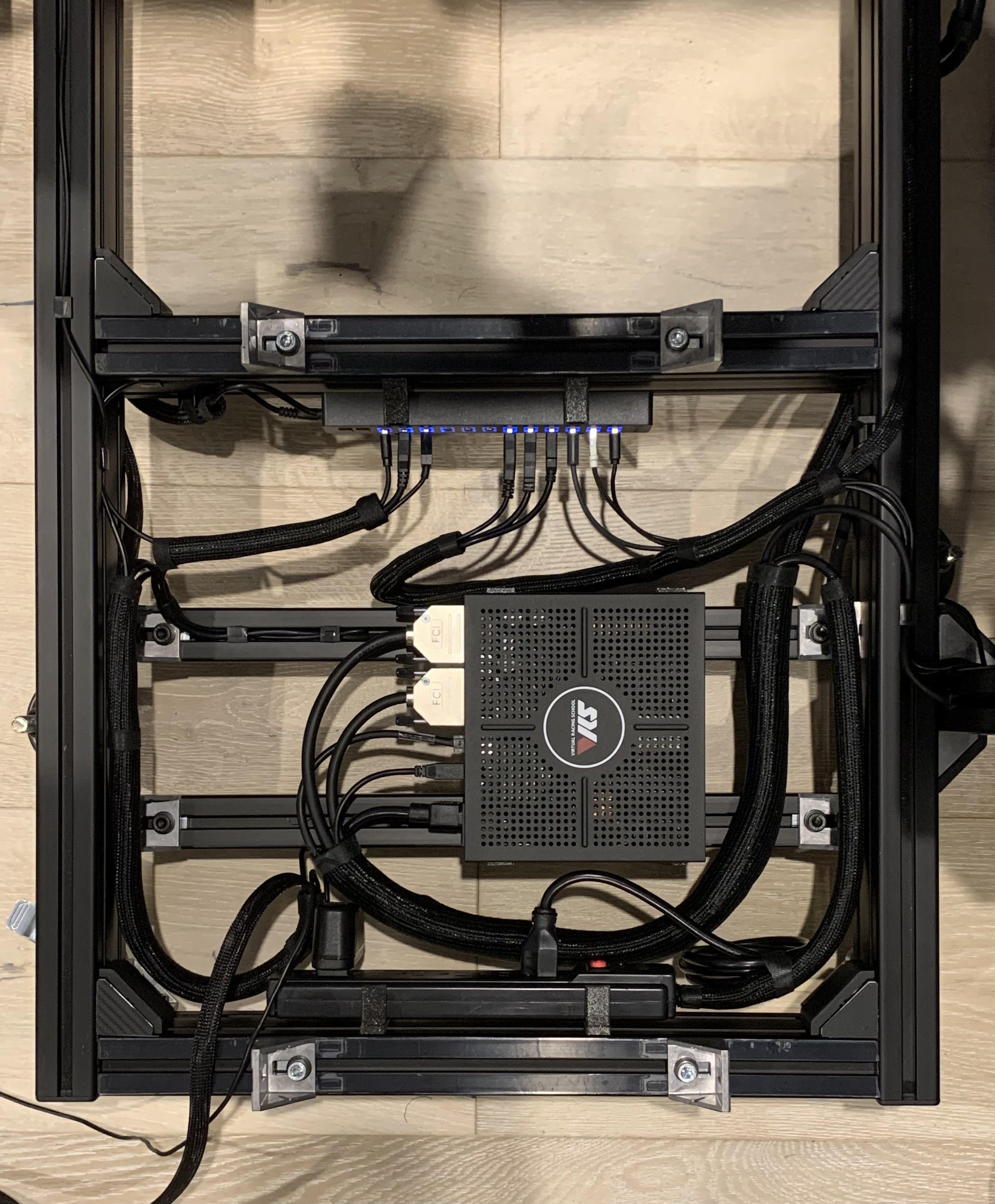 Cable management under my sim rig | Scrolller