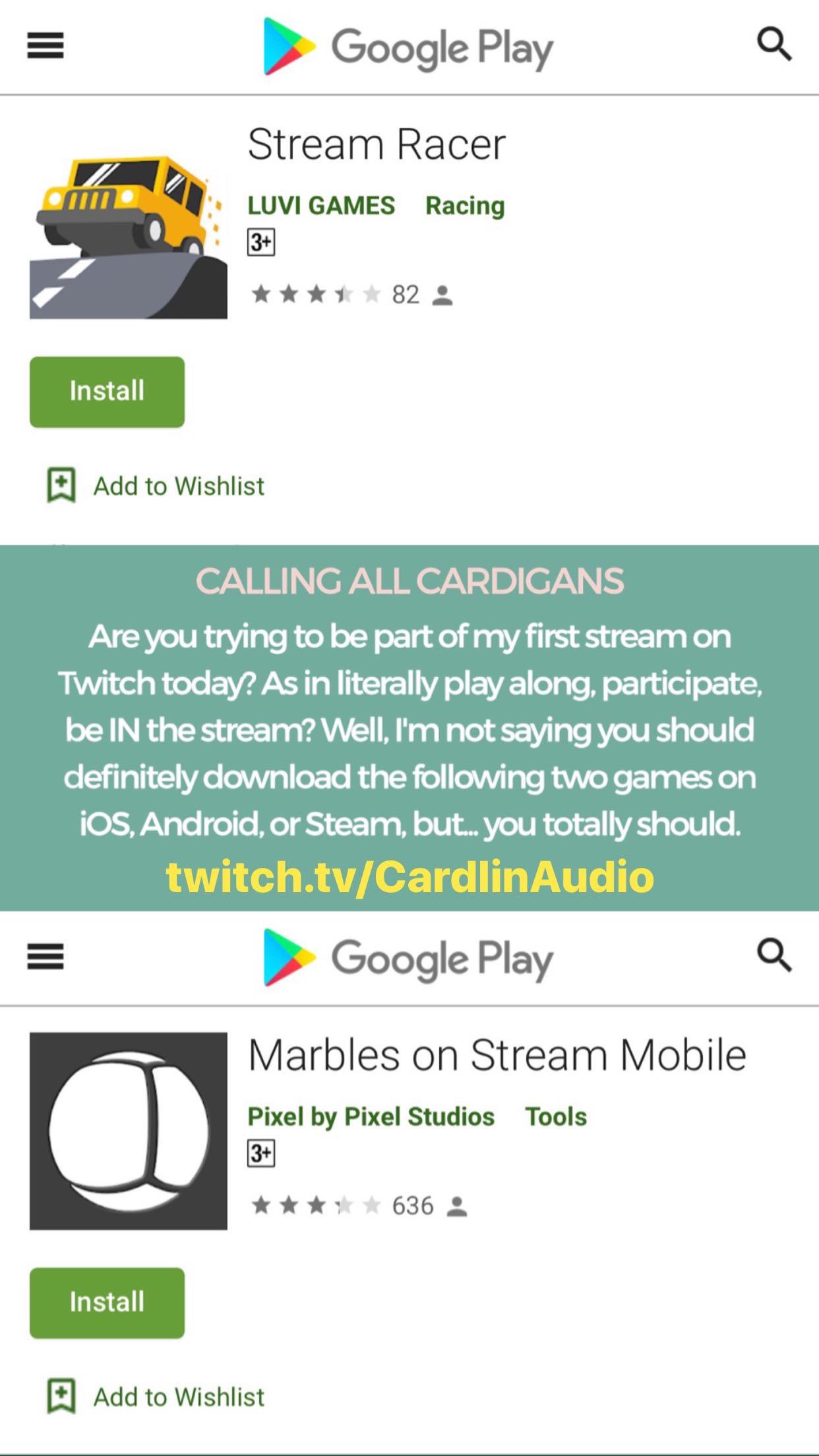 CALLING ALL CARDIGANS! Streaming on Twitch starting today! | Scrolller