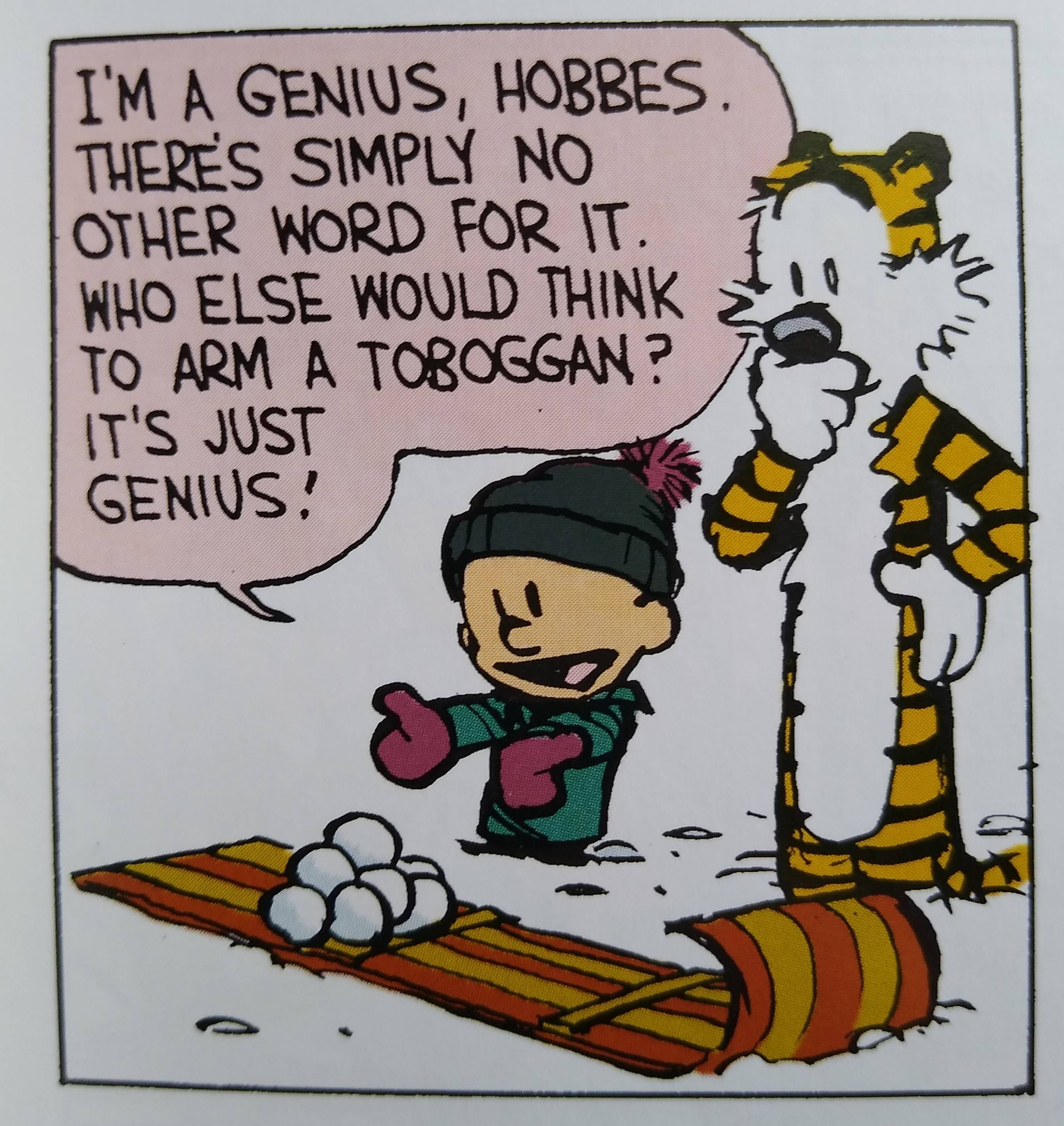 Calvin perfecting Arctic warfare, 1990 | Scrolller
