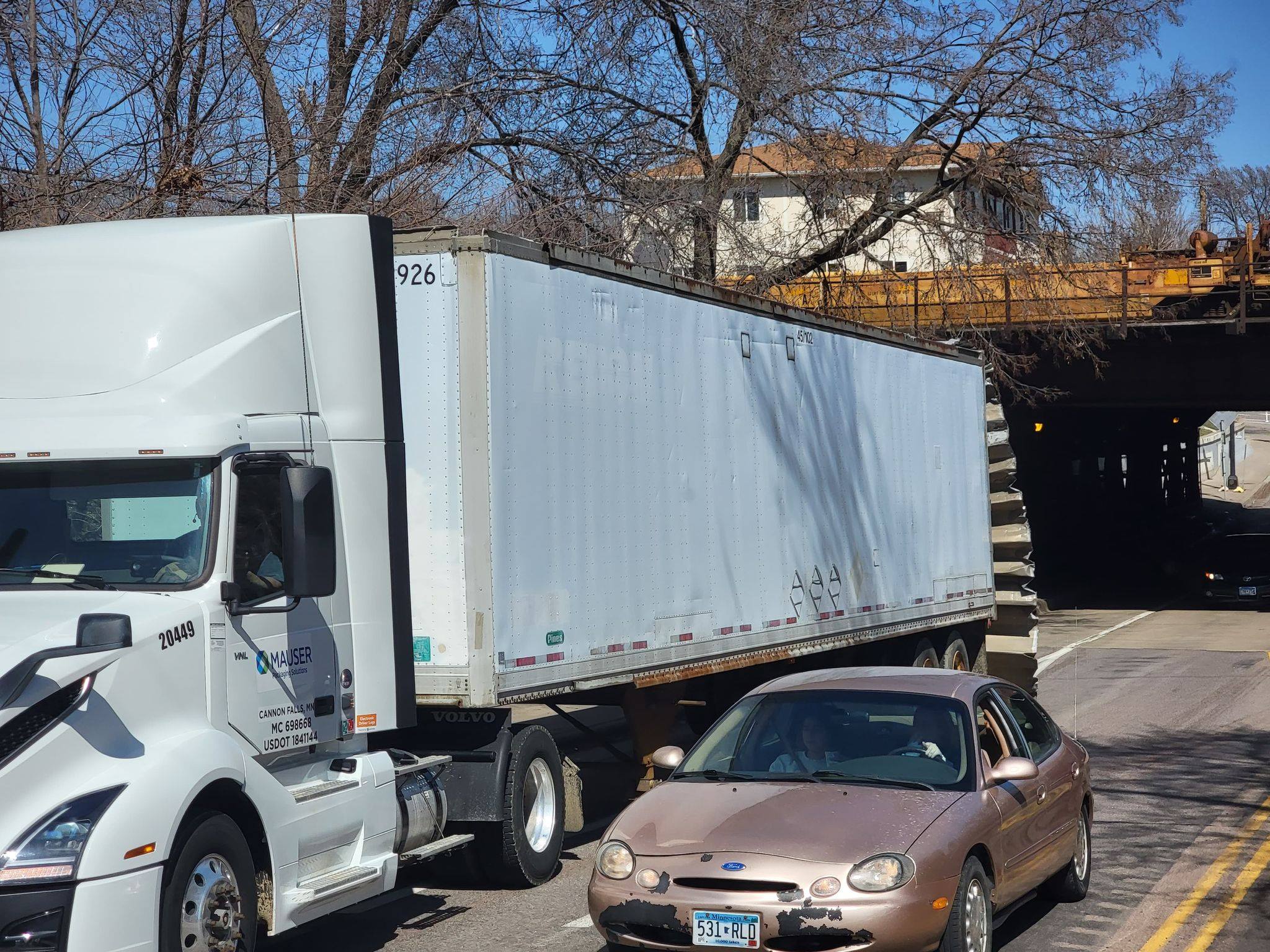 Can opener action under a railroad bridge in Minneapolis, MN yesterday | Scrolller