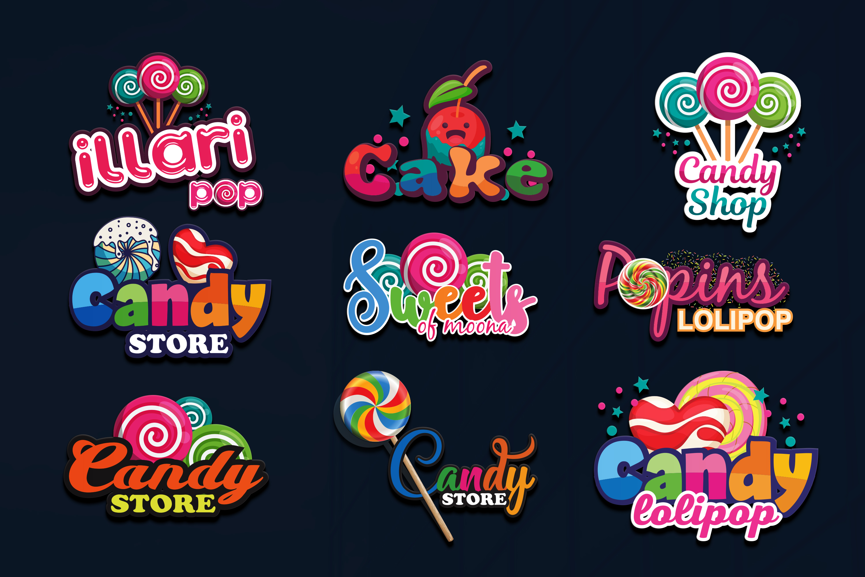 Candy Chocolate Logo Design | Scrolller