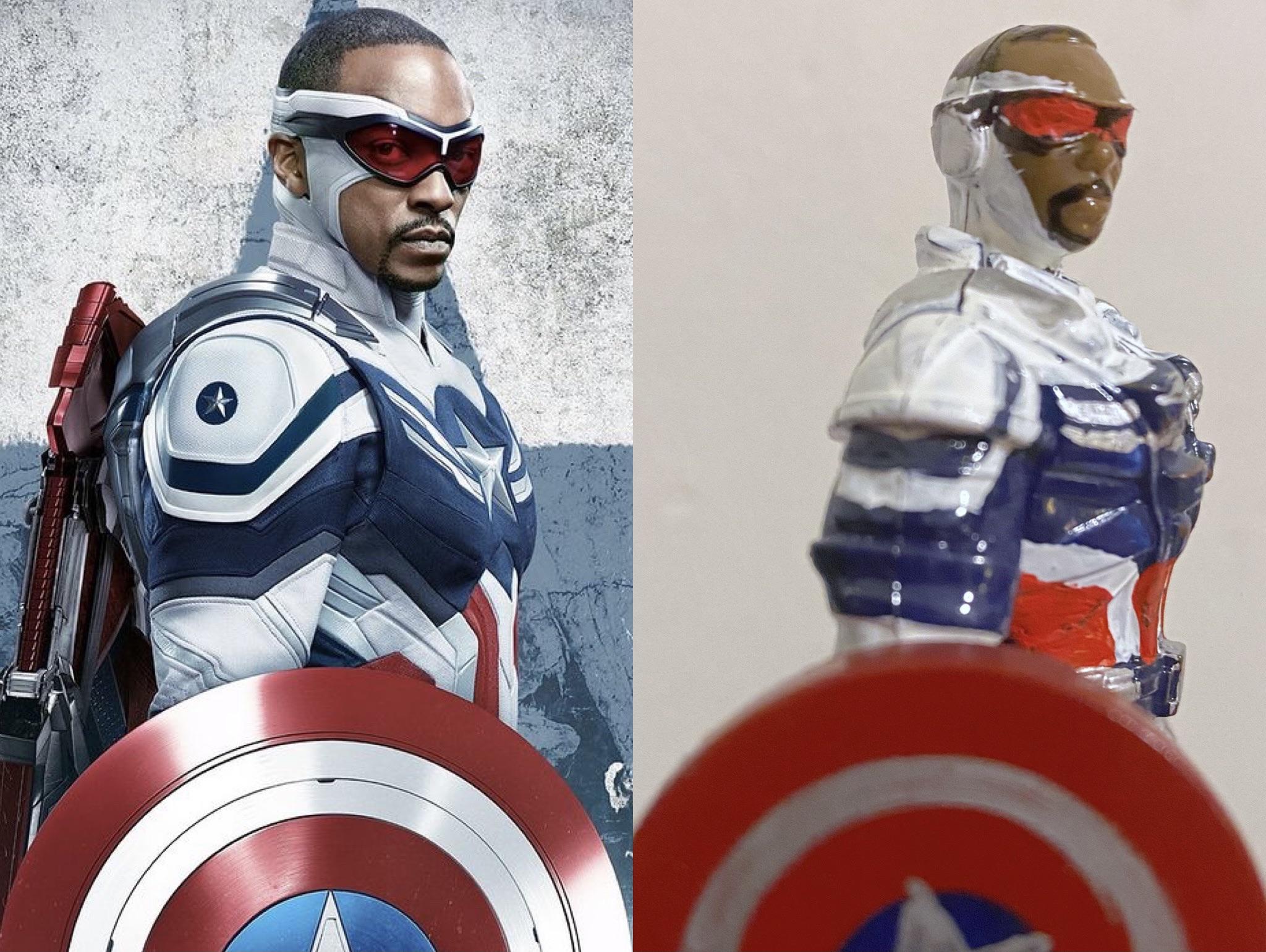 Captain America: Dollar Store Repaint Work in Progress | Scrolller