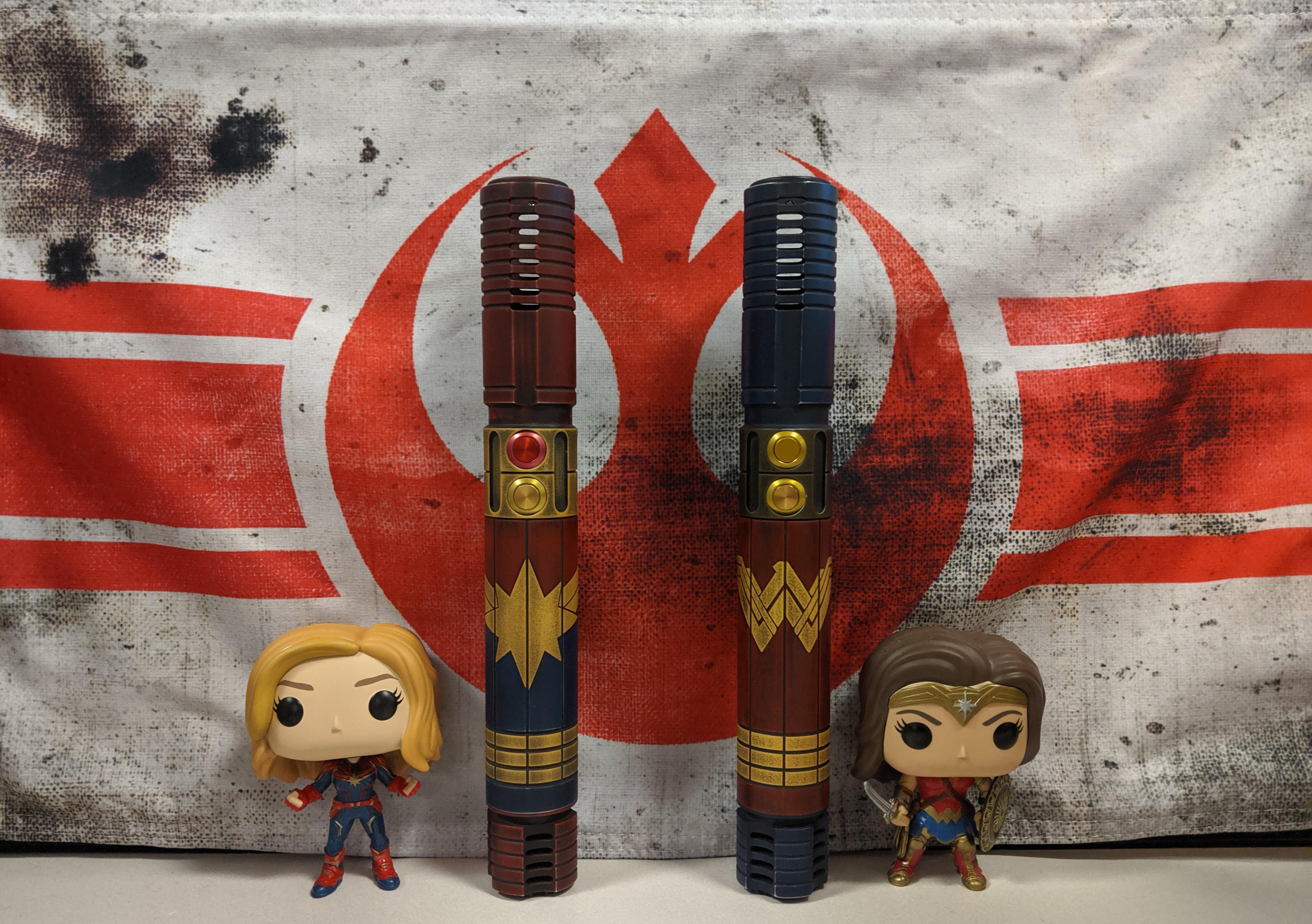 Captain Marvel and Wonder Woman lightsabers | Scrolller