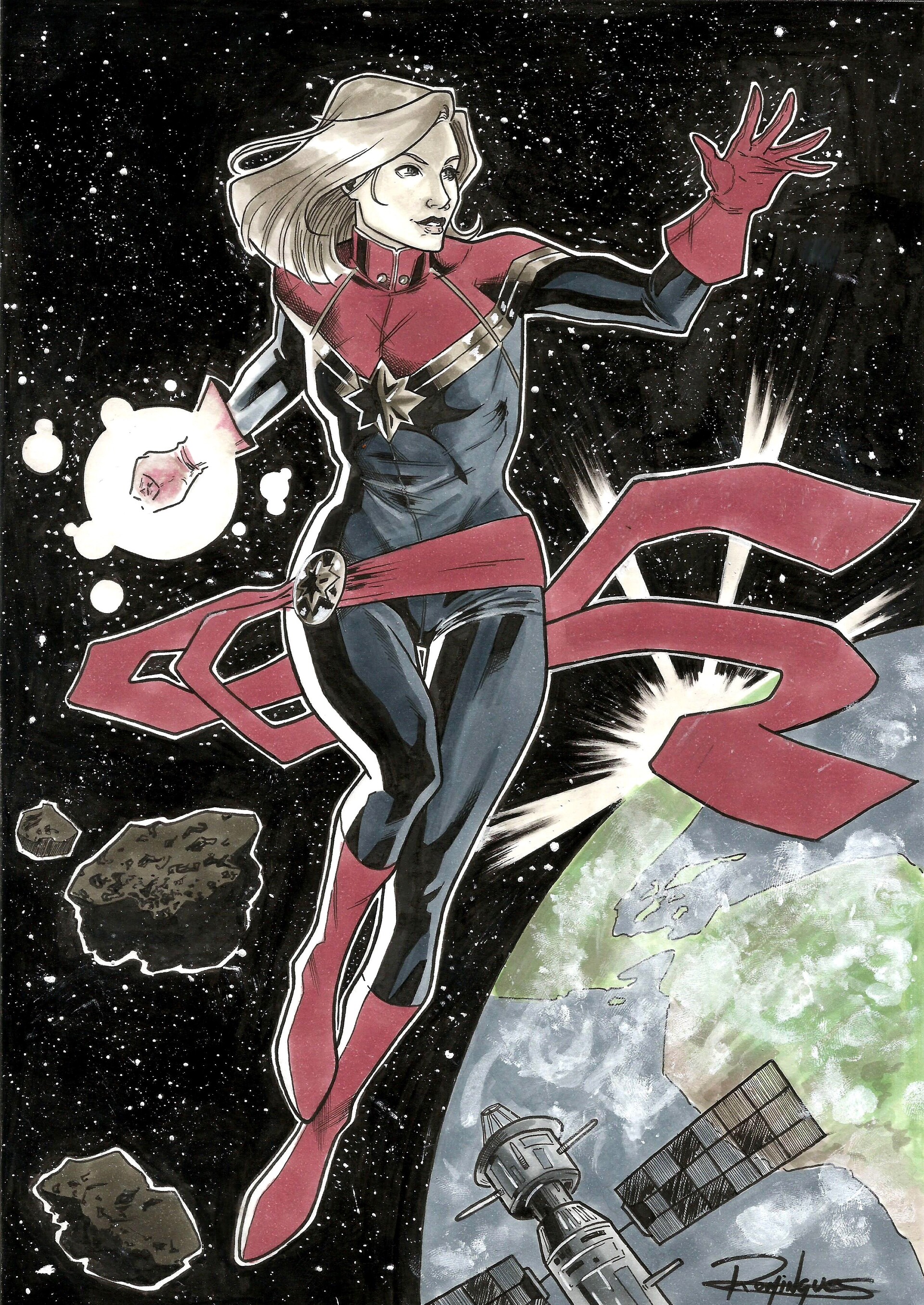 Captain Marvel by Rafael Domingues | Scrolller