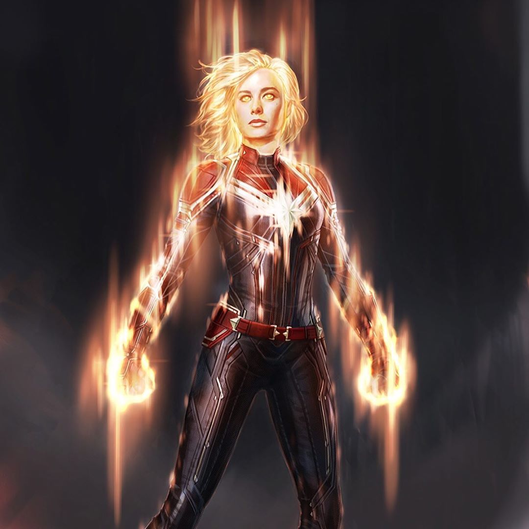 Captain Marvel concept art by Andy Park | Scrolller