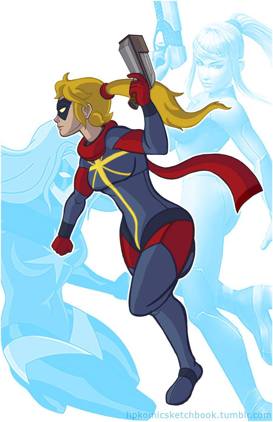 Captain Marvel Samus Aran fusion | Scrolller