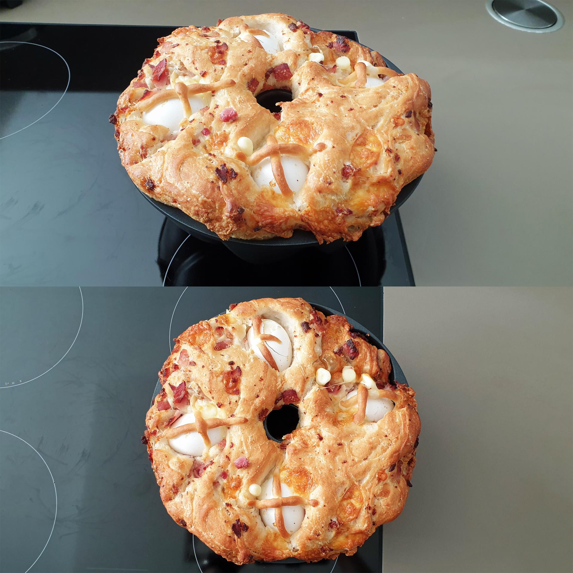 [Homemade] Casatiello Napoletano - Italian Stuffed Easter Bread With Prosciutto, Provolone ...