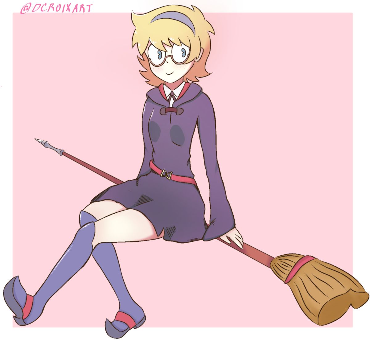 Casually sitting on the broom | Scrolller