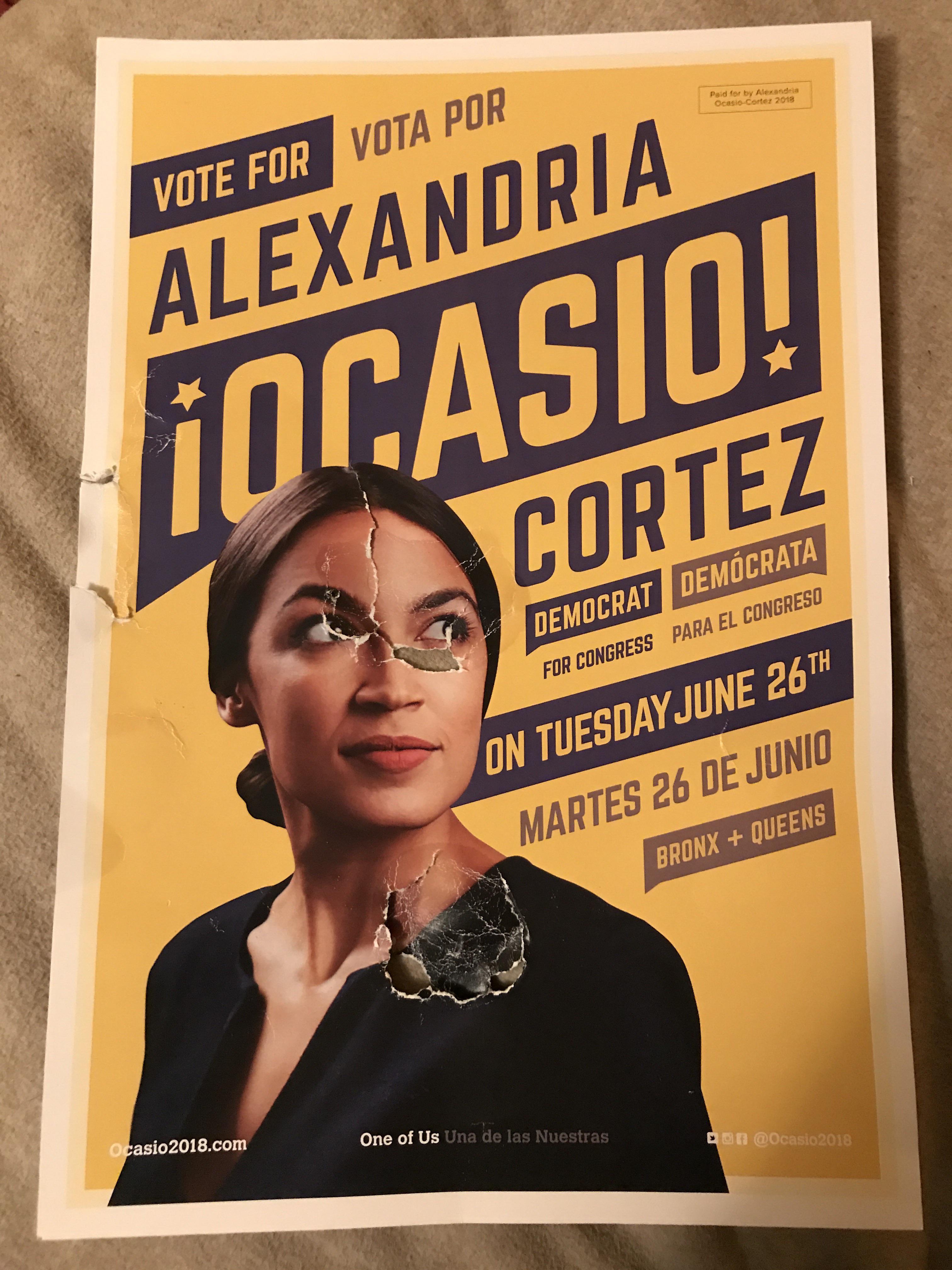 Cat spilled water all over my AOC poster | Scrolller