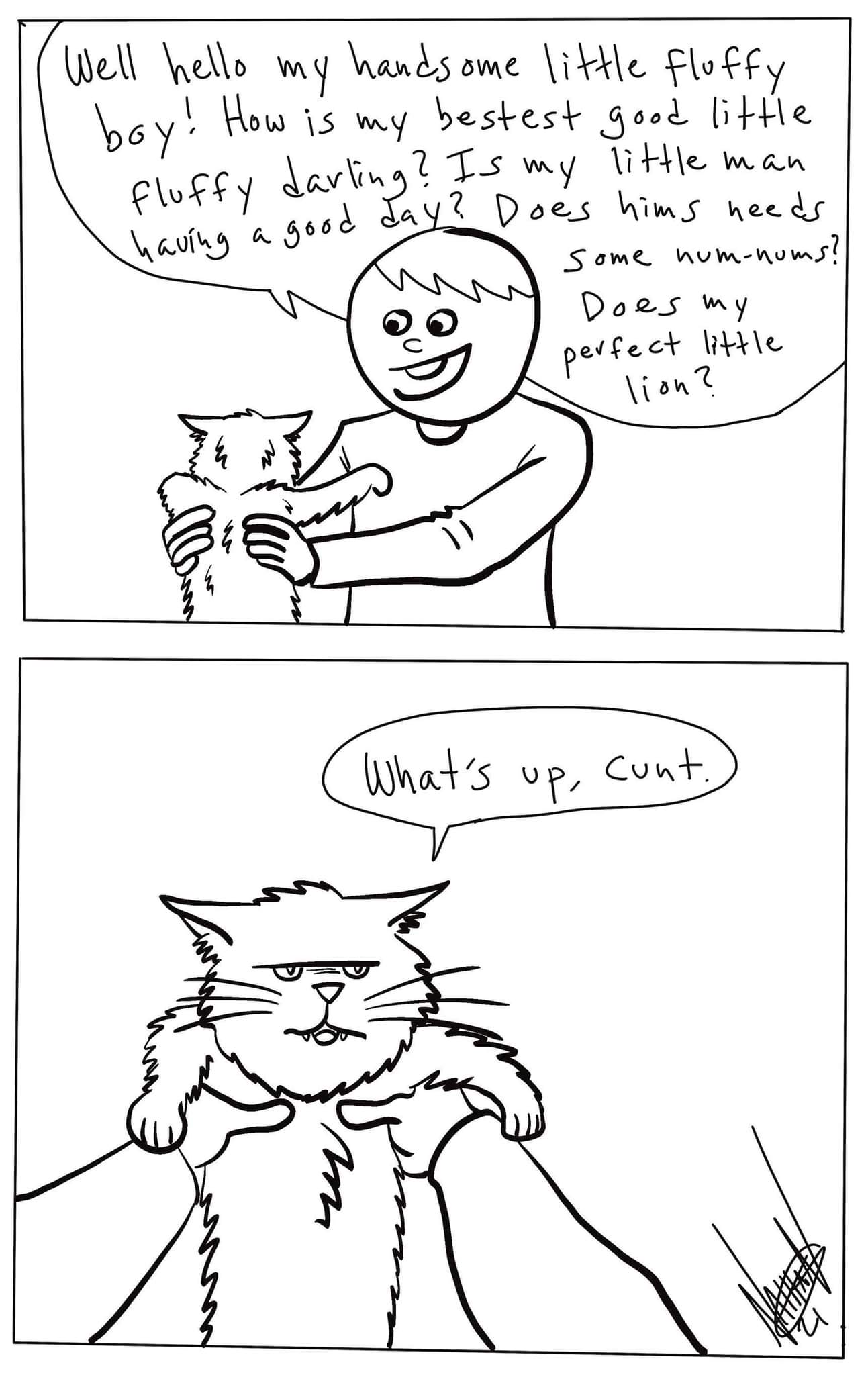 Cats have names for us, too. [OC] | Scrolller