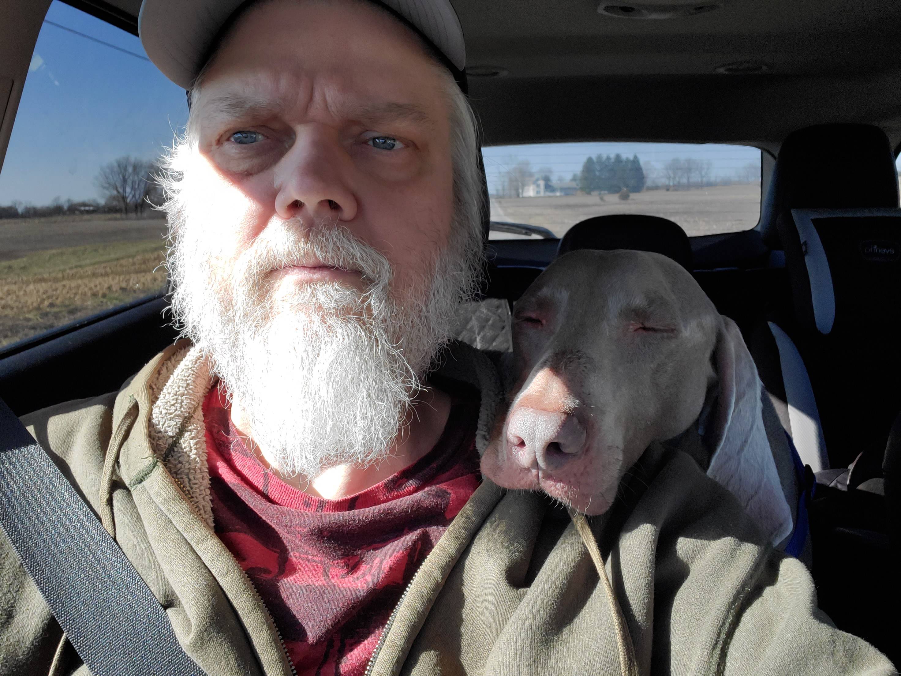 Caught by copilot driving with his eyes closed. | Scrolller