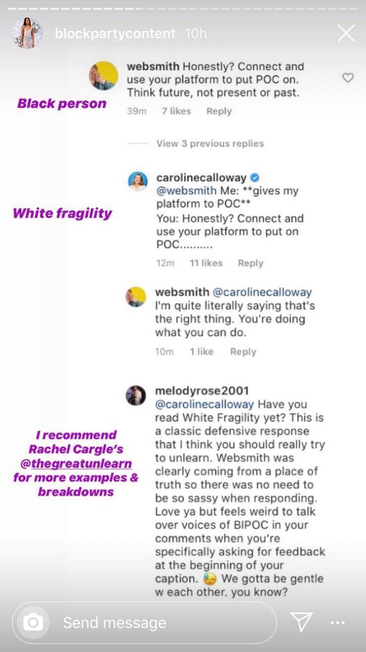 Cc Getting Used As An Example Of White Fragility By An Insta Account I Follow Scrolller