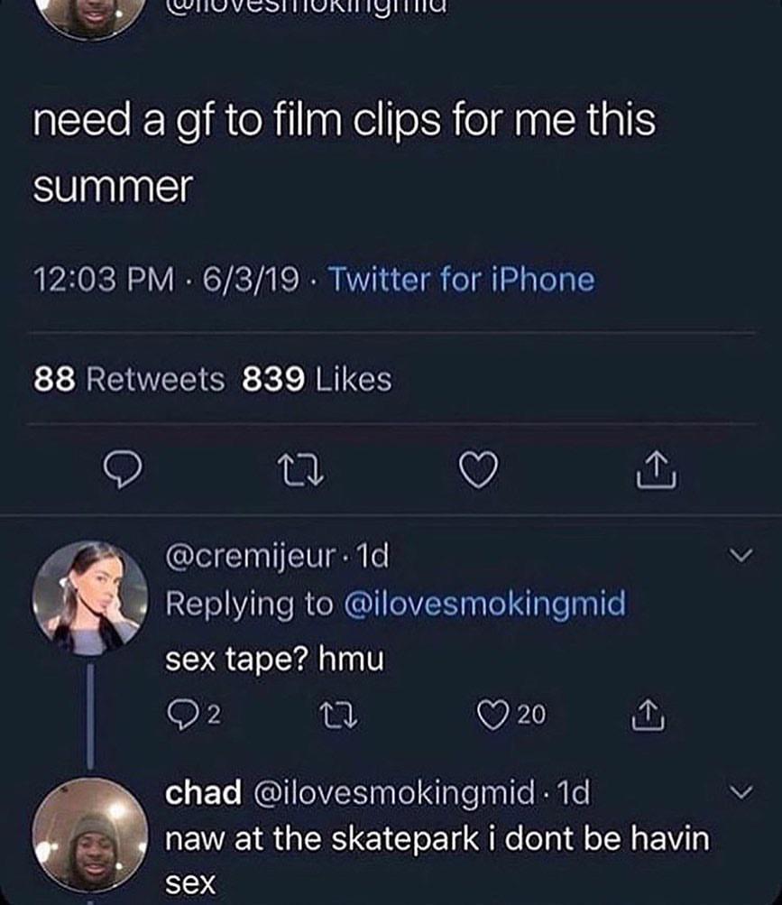 Chad be wildin | Scrolller