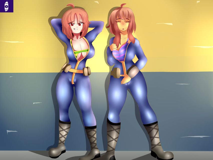 Chara and frisk in fallout vault suits | Scrolller