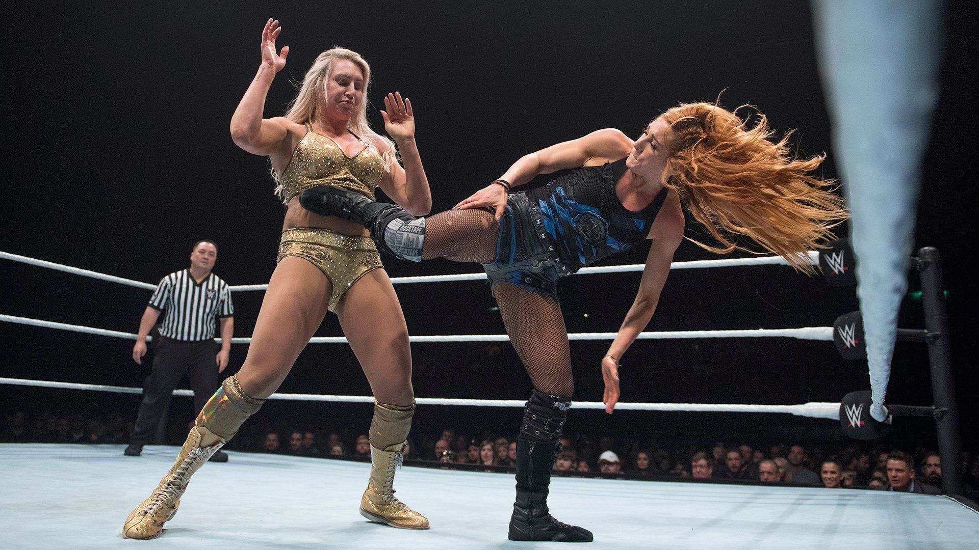 Charlotte kicked by Becky | Scrolller
