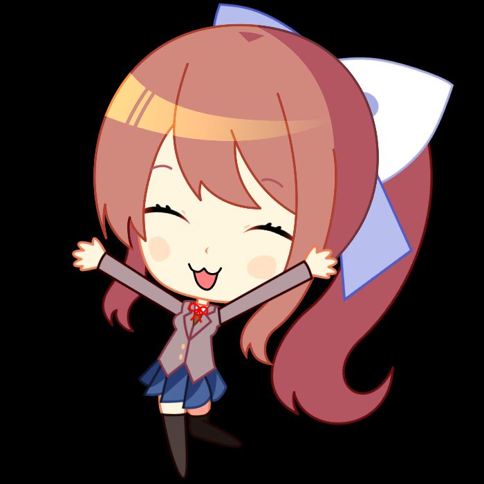 Chibi Monika Hug | Scrolller