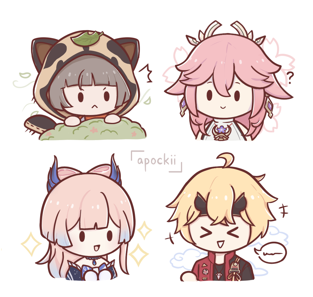 Chibis of Sayu, Yae, Kokomi, and Tohma! | Scrolller
