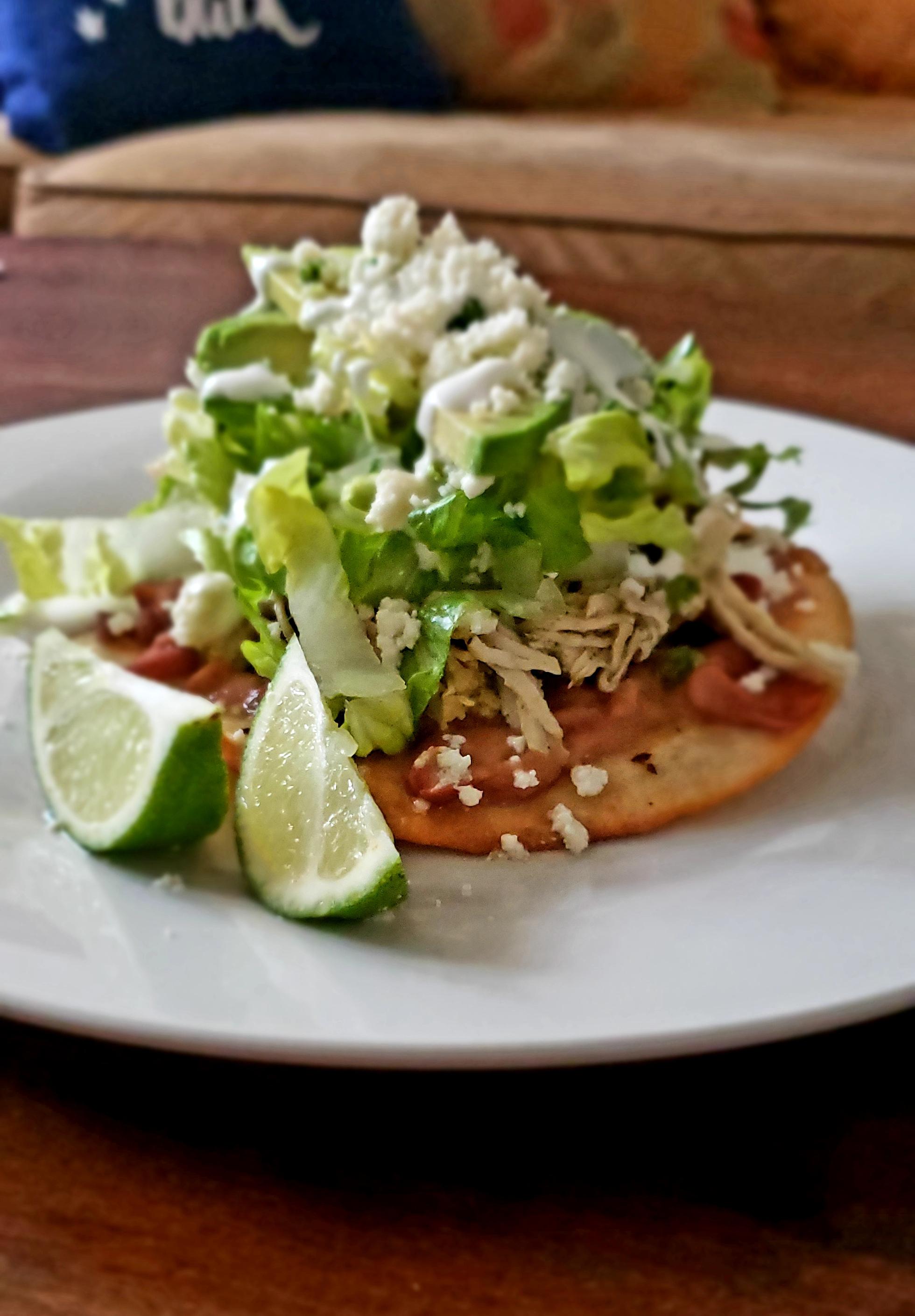 Chicken Tostada with Salsa Verde | Scrolller