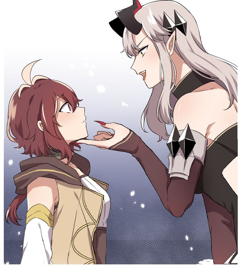 Chin holding [Mage and Demon Queen] | Scrolller