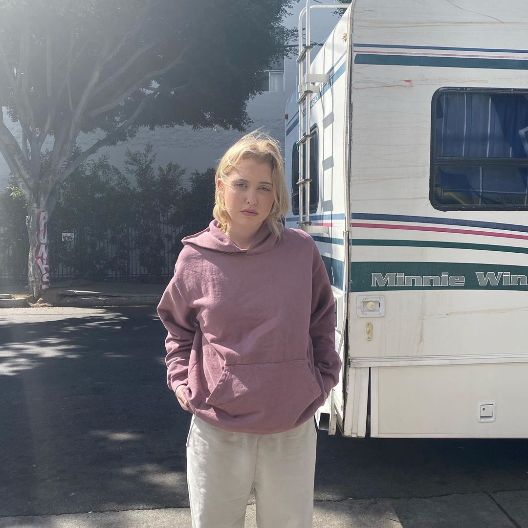 Chloe Cherry next to RV | Scrolller