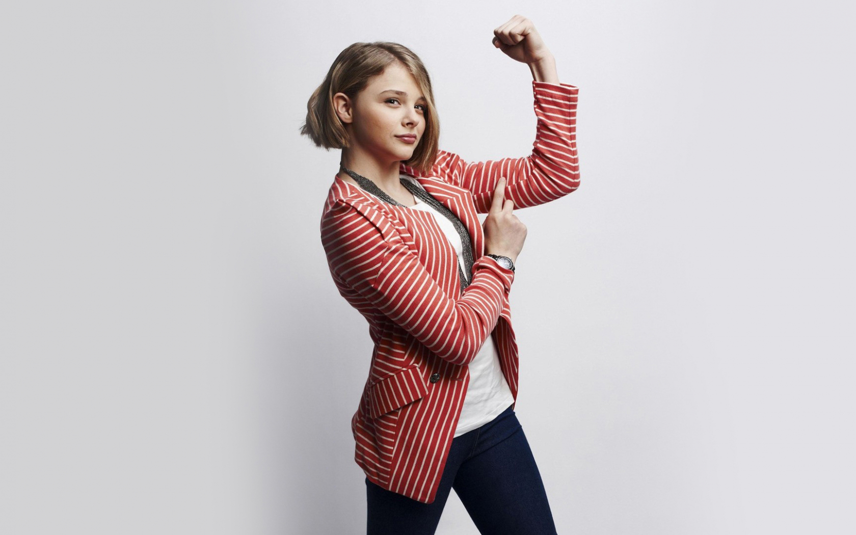 Chloe's popeye pose. | Scrolller