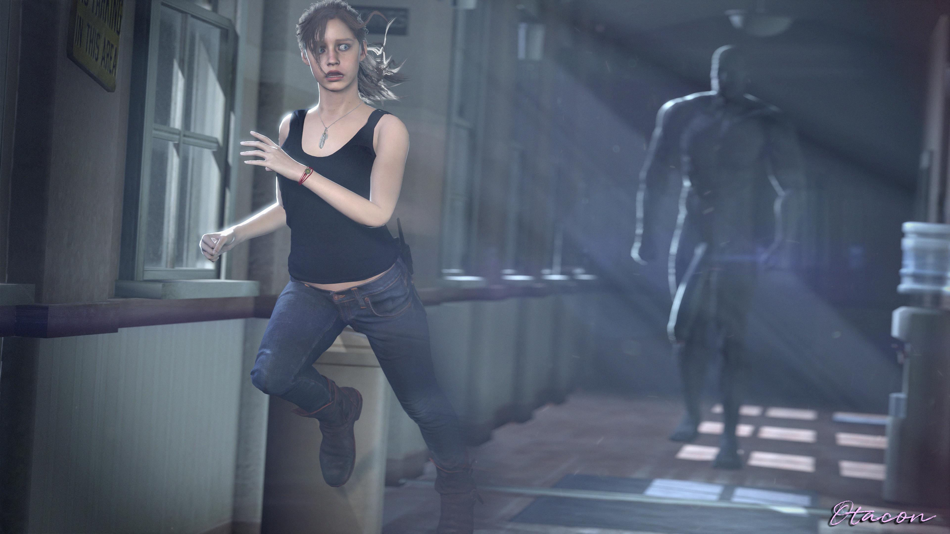Claire vs. Mr. X - Knock Knock open up the door it's real (Otacon) [Resident Evil] | Scrolller