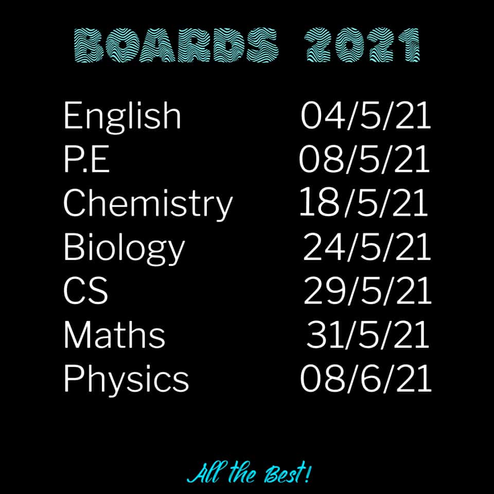 Class 12th CBSE Boards Date Sheet (Revised) | Scrolller