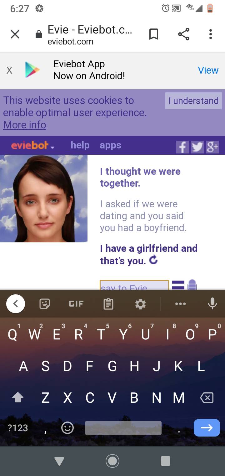 Clever bot Evie is suddenly a lesbian | Scrolller