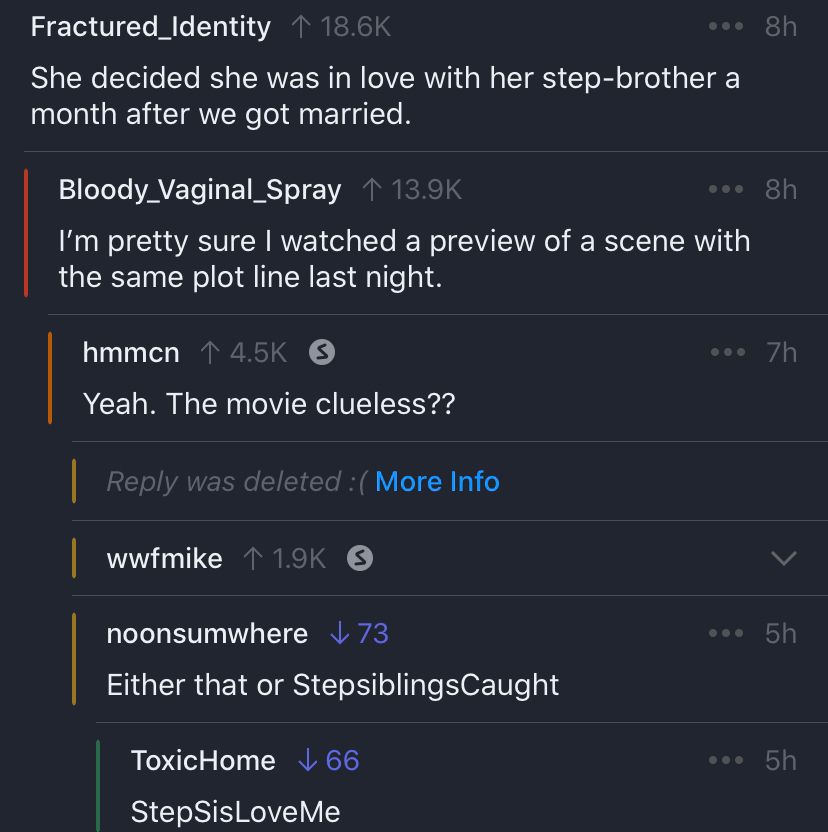 Clever reference to popular movie to subvert incest porn jokes, redditors decide to make incest ...